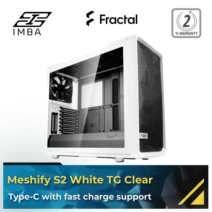 Promo Fractal Design Meshify S2 White TG Clear Tint [ATX, Chassis ...
