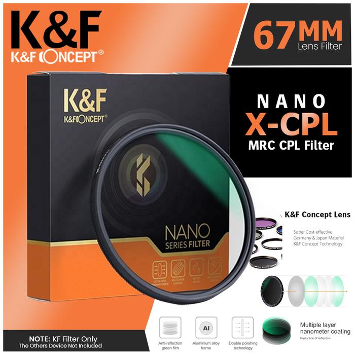 Promo KNF Concept 67mm Filter Nano-X CPL Filter Multi Coating K&F ...