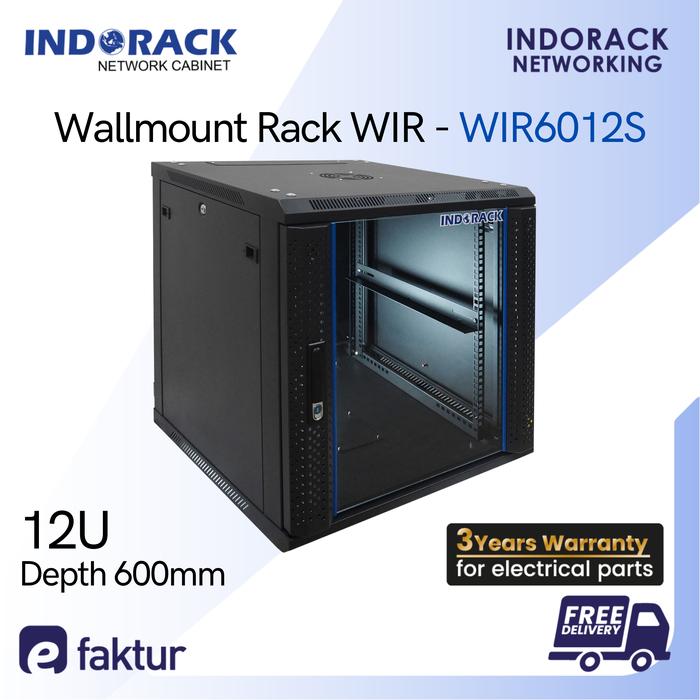 Jual Indorack Wallmount Rack 12U Single Glass Door 19" Depth 600mm ...