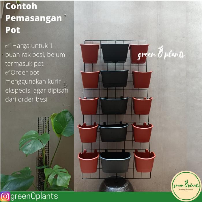 Jual Rak Besi Tanaman Dinding Vertikal Vertical Garden 95cm x 45cm ...