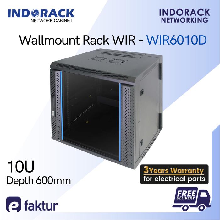 Jual Indorack Wallmount Rack 10U Double Glass Door 19" Depth 600mm ...