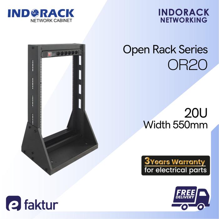 Jual Indorack Open Rack 20U Rack Server 19" OR20 Rak Server Modem ...
