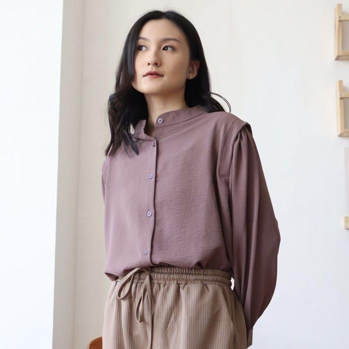 Jual Rivery Nameria River Oversize Blouse Premium Airflow Crinkle ...