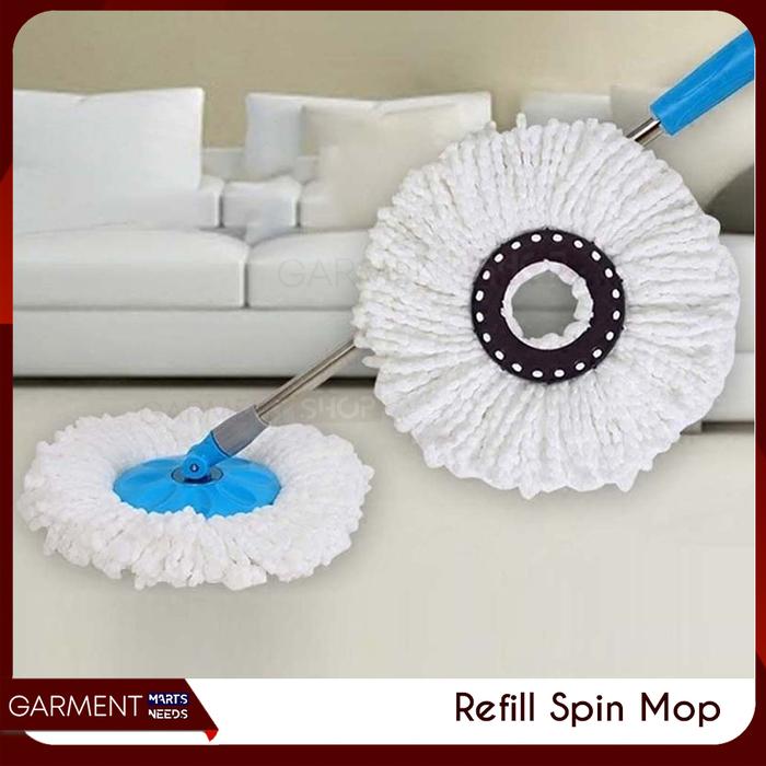 Promo Refill Kain Pel Spin Mop Putar Otomatis Pengepel Lantai Stainless ...