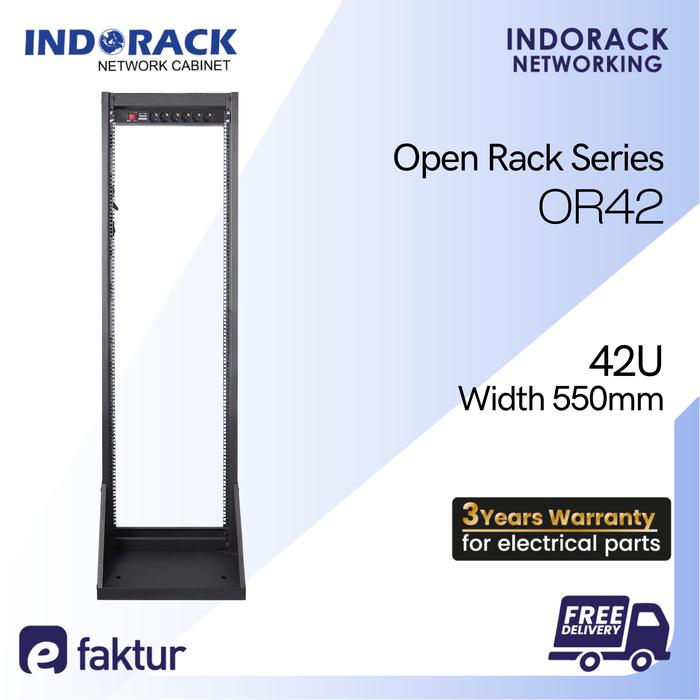 Jual Indorack Open Rack 42U Rack Server 19" OR42 Rak Server Modem ...