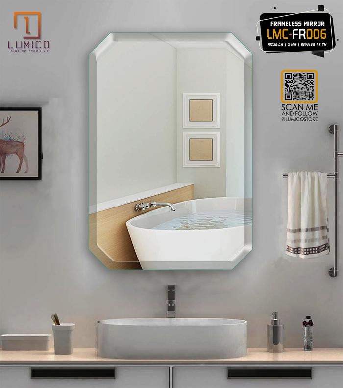 Jual [FR 06] Kaca / Cermin Frameless Modern Minimalis ukuran 70x50 cm ...