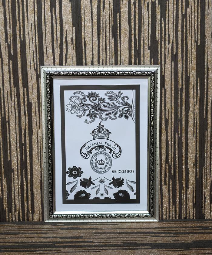 Jual BINGKAI/FIGURA FOTO UKURAN 11R/A4/IJAZAH (21X30 CM) UKIR - SILVER ...