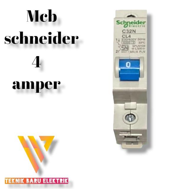 Promo MCB SCHNEIDER 4A BIRU SNI PLN SPLN CL4 4 AMPERE 900 WATT - Kab ...