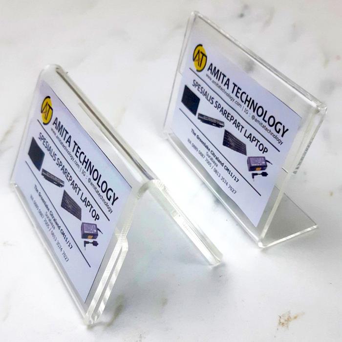 Jual Akrilik tempat kartu nama meja acrylic tent holder tent card name ...