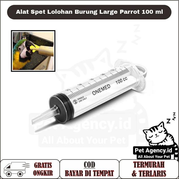 Jual Alat Spet Lolohan Burung Parrot Macaw 100ml Suntikan Bantu Makan ...
