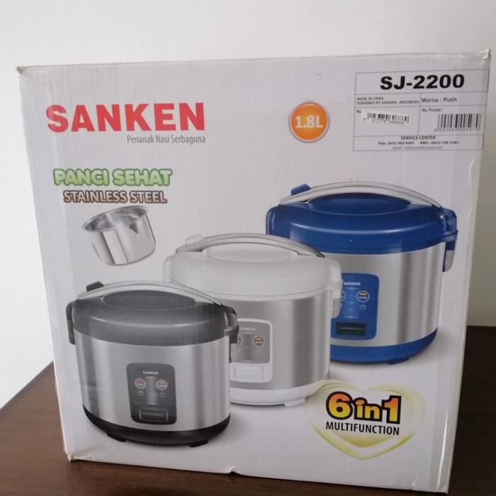 Jual SANKEN RICE COOKER SJ 2200 MAGIC COM 6 IN 1 PANCI SEHAT STAINLESS ...