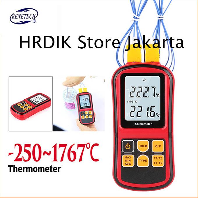 Jual Thermocouple Benetech GM1312 Dual Channel Probe Thermometer Termokopel - Jakarta Utara ...
