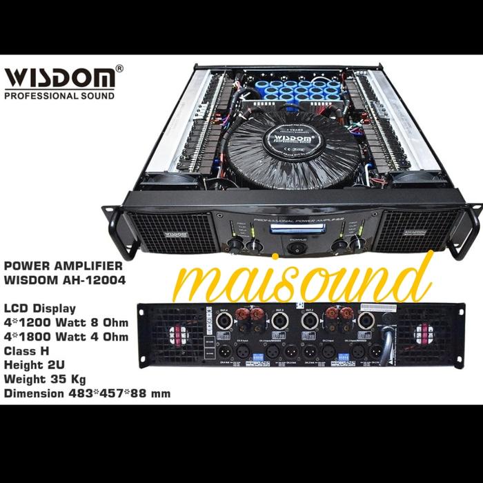 Jual POWER AMPLIFIER WISDOM AH 12004 ORIGINAL POWER AMPLI WISDOM ...