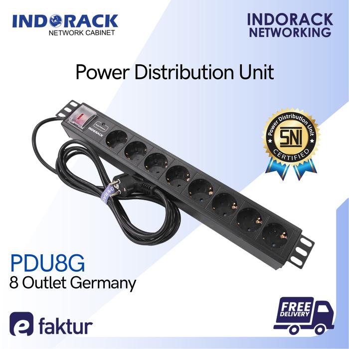 Jual Indorack PDU Power Distribution Unit 8 Germany Outlet Colokan ...