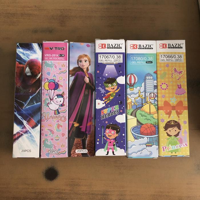 Jual REFILL ISI PULPEN GEL FANCY UNICORN BTS FROZEN SPIDERMAN GAMBAR ...