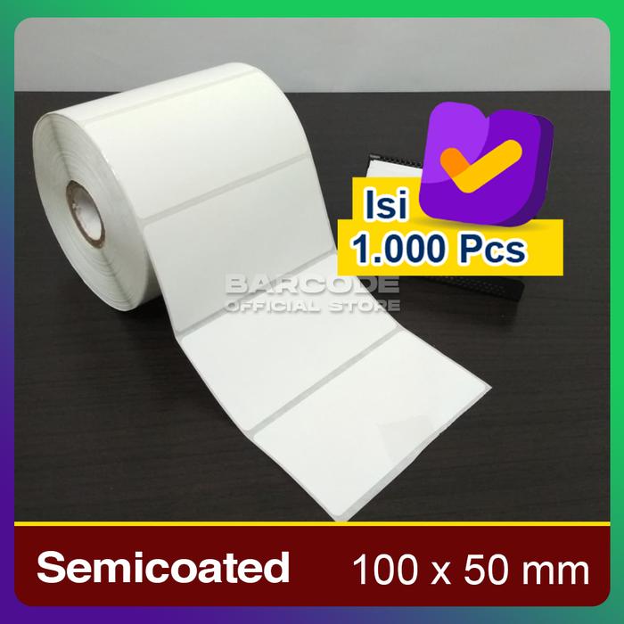 Jual Label Barcode 100 x 50 (1 Line) Kertas Sticker Label Semicoated ...