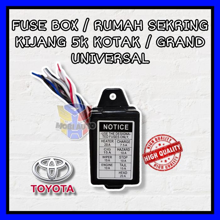 Jual Fuse Box / Rumah Sekring Kijang 5K Kotak / Super / Grand Universal ...
