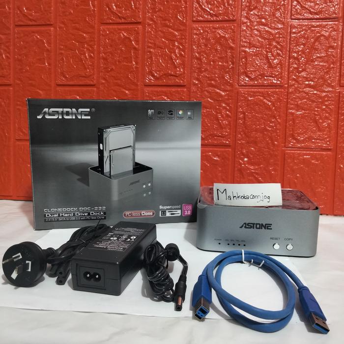 Jual Astone Clonedock Doc-232 Dual Hard Drive Dock Sata 2,5 3,5 Docking ...
