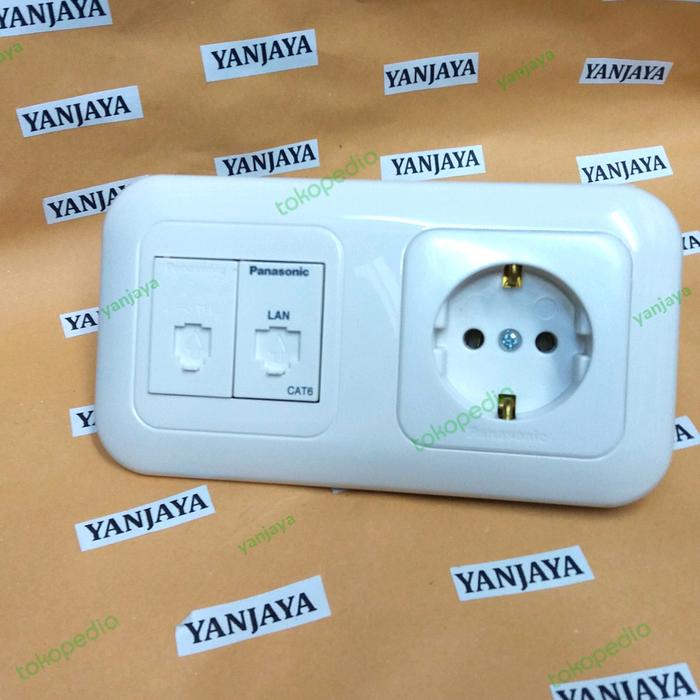 Jual stop kontak arde dan telpon stop kontak lan data cat6 panasonic ...
