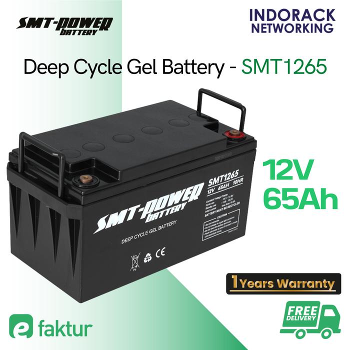 Jual SAMOTO Battery 12V 65AH Baterai Aki Kering UPS VRLA SMT POWER ...