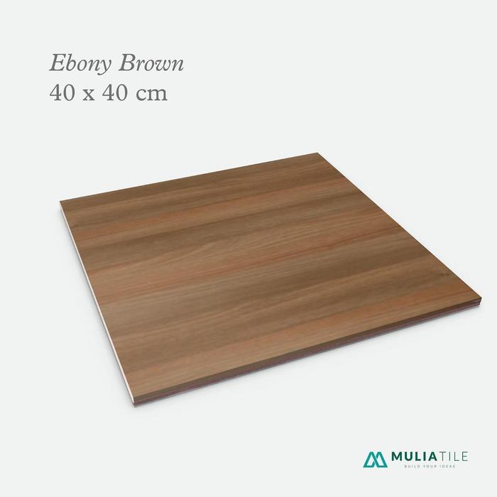 Jual KERAMIK 40X40 EBONY BROWN , BEIGE DOFF - MULIA TILE - Beige - Kab ...