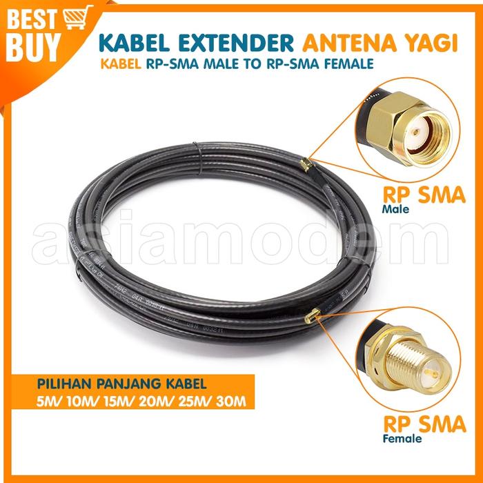 Jual Kabel Perpanjangan Extender Extension Antena Yagi Rg6 Coaxial 10 ...