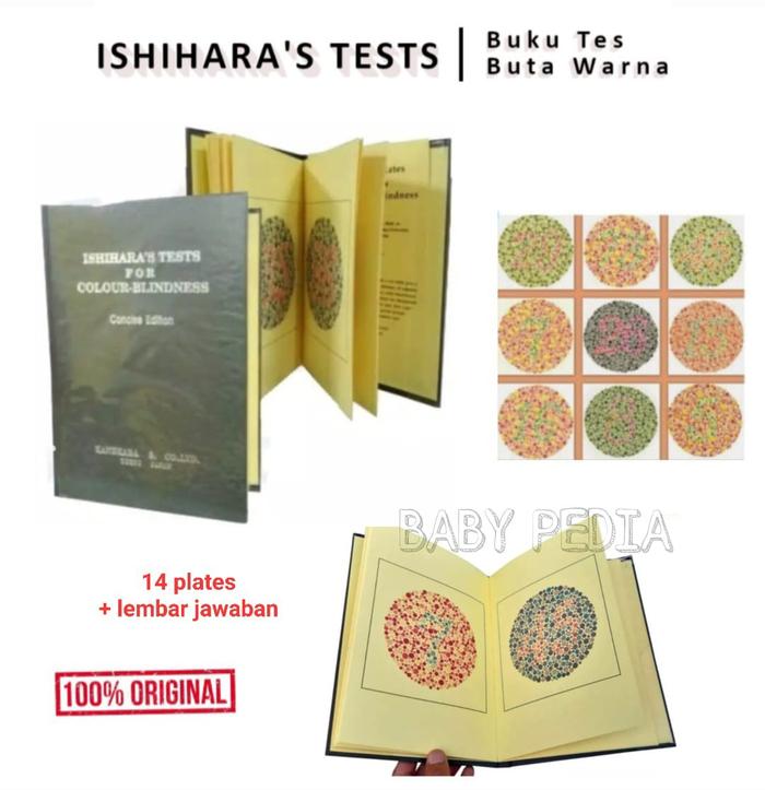 Jual Buku ISHIHARA - BUKU TEST BUTA WARNA - 14 PLATES - Kualitas ...