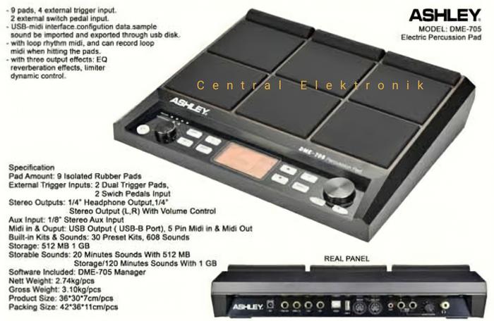 Jual DRUM ELECTRIC DME 705 / DME705 ELECTRIC PERCUSSION PAD ORIGINAL ...