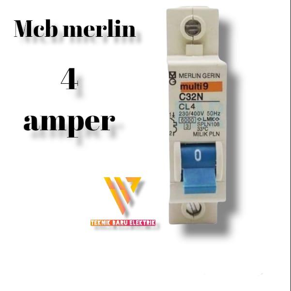 Promo MCB MULTI9 MERLIN GERIN 4A 4 A AMPERE A PLN CL4 900W MULTI - Kab ...