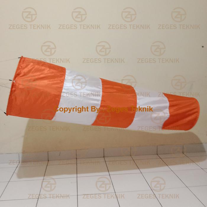 Jual Kain Windsock Diameter 90cm Orange Putih -- Petunjuk Arah Mata Angin - Kota Tangerang ...