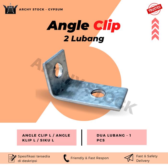 Jual Angle Clip Angel Klip Enjel Siku L 2 Dua Lubang Galvanis Plafon ...