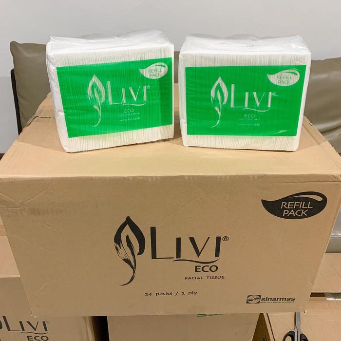 Jual (KHUSUS GOJEK/GRAB) Tissue Livi ECO Facial Refill 1 DUS 24 pack ...