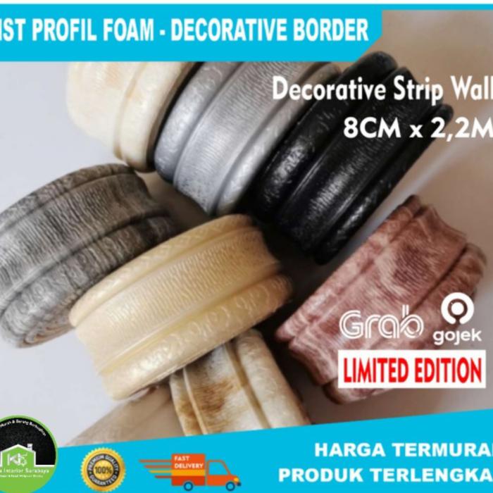 Jual LIST PROFIL FOAM 8cm x 2,2m | Moulding Wallpaper Dekorasi Borders ...