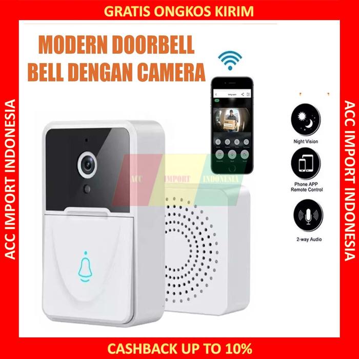Promo Smart Bell Bel Pintu Rumah Dengan Kamera CCTV IP Camera Wifi ...