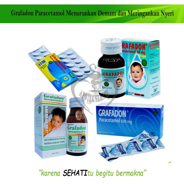 Promo Grafadon Syrup Dan Tablet Obat Demam Pereda Nyeri Paracetamol ...