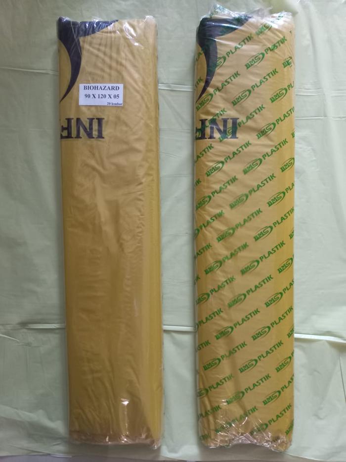 Jual Plastik Sampah Infeksius - Limbah Medis B3 Logo BIOHAZARD 90 x 120 ...