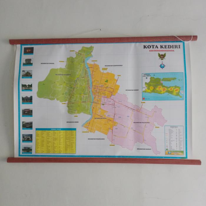 Jual Peta Kota Kediri Bingkai - Kota Surabaya - CV MAS SURYA SURABAYA ...