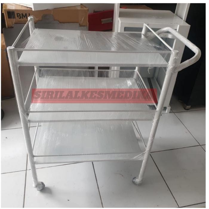 Jual Trolly instrumen 3 rak besi/Trolly instrumen besi/Trolly instrumen ...