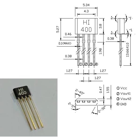 Jual Magnetic Hall Effect Sensor HI400 - Tegangan Operasi 4-20 VDC ...