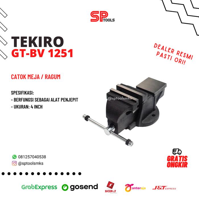 Jual CATOK MEJA / RAGUM PARON BODY BESI / BENCH VISE STEEL 4" 4 INCH ...