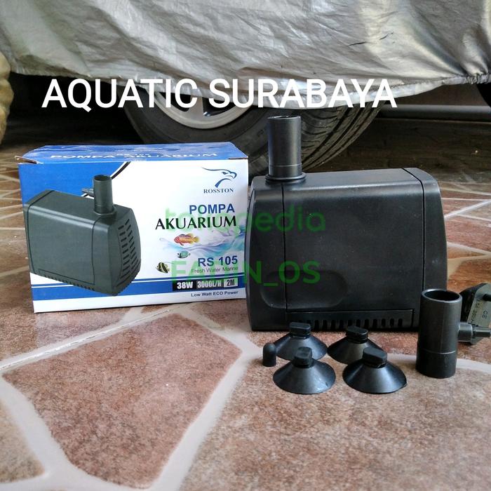 Promo Roston 105 Pompa Celup Kolam Pompa Aquarium Output 3000 L/H ...