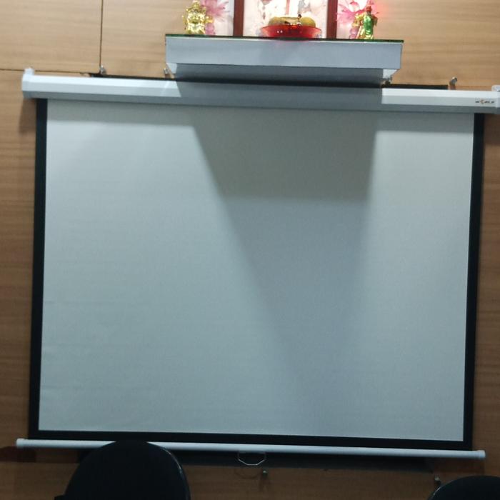 Jual layar proyektor elektrik 72 inch 4:3 145cm x 110cm motorized ...
