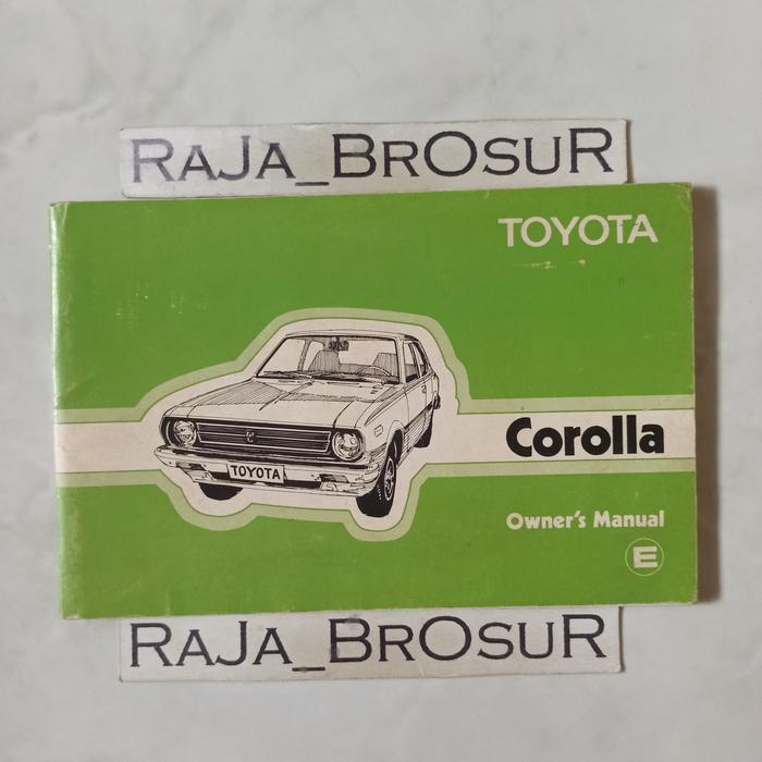 Jual Owners Manual Book/Buku Pedoman Pemilik Toyota Corolla Veteran ...