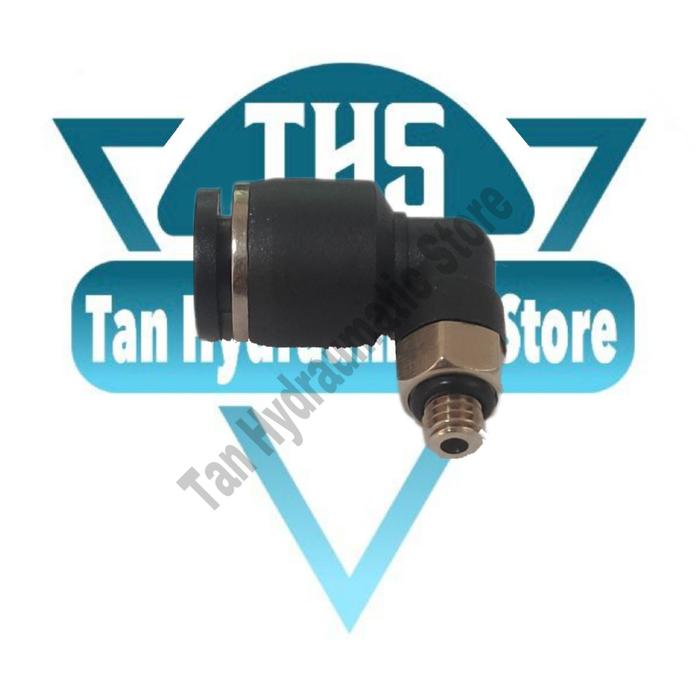 Jual PL 4-M5 Fitting Pneumatic Elbow Selang 4mm Drat M5 PL 04 - M5 ...