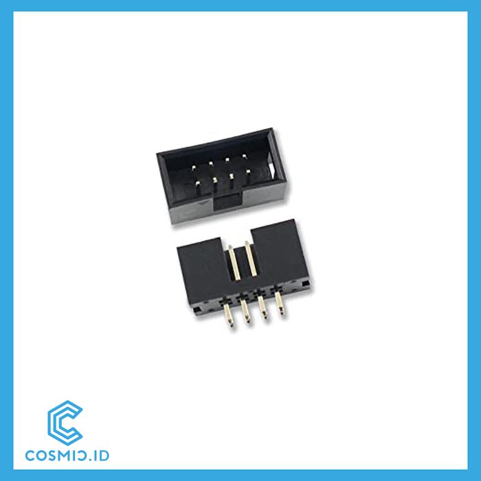 Jual IDC Socket JTAG Male PCB Header 8Pin 8 pin 2x4 pin Straight Lurus ...