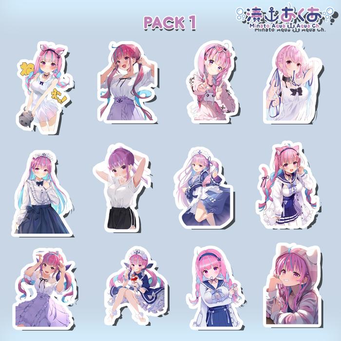 Jual Sticker Pack Aqua Minato Hololive Vtuber / Stiker Pack Anime - 1 ...