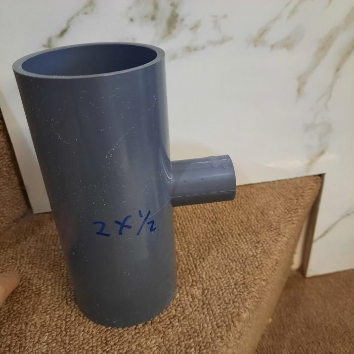 Jual Tee pvc 2" x 1/2"/ Tee Reducer/ Tee 2" x 1/2" tee 2x1/2 AW ...