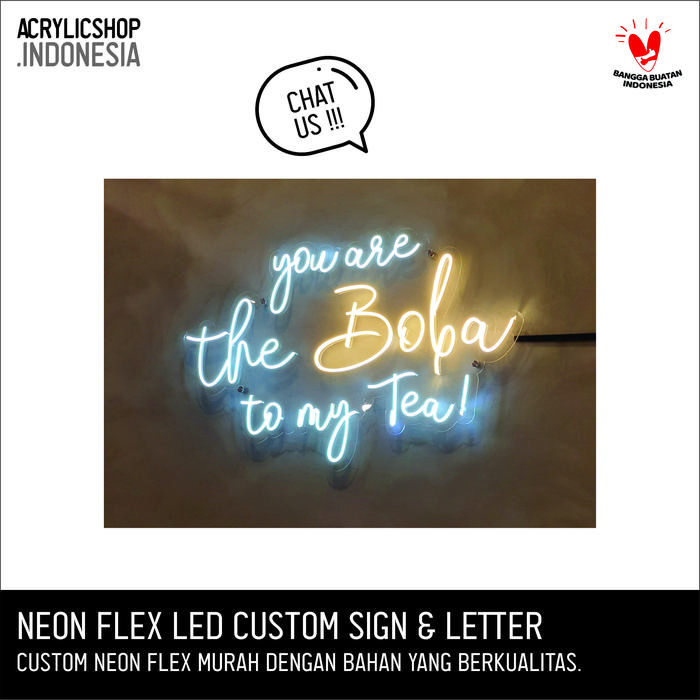 Jual Custom Tulisan Neon Flex LED / Neon Sign Acrylic / Sign LED Warna ...