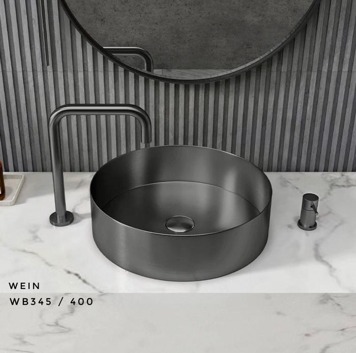 Jual Sink Wastafel Stainless Kotak 304 PVD Bulat Hitam Black Cuci WEIN ...