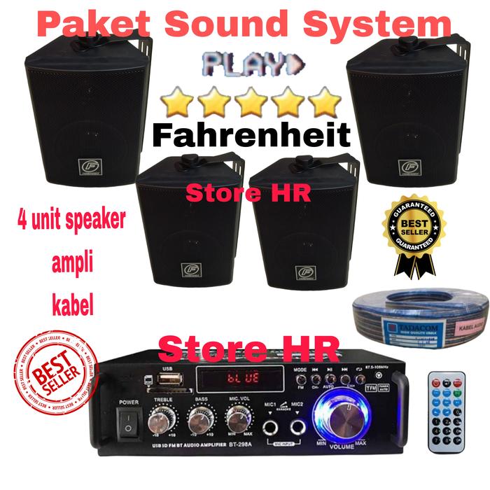 Jual paket speaker cafe bluetooth restoran / masjid 4 titik USB ...
